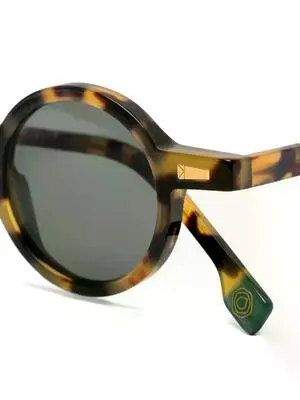 KYME Lupe Round-frame Sunglasses - Brown