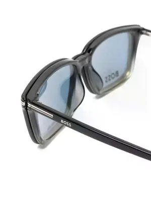 BOSS Rectangle-frame Clip-on Eyeglasses