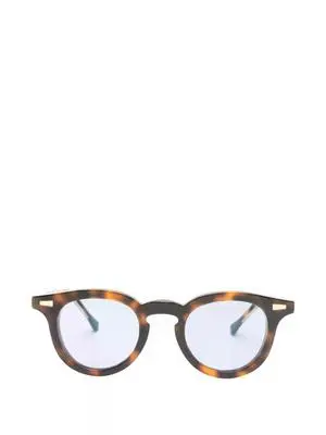 KYME Massimo Round-Frame Sunglasses Brown