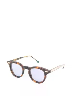 KYME Massimo Round-frame Sunglasses - Brown