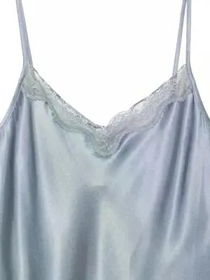 Max & Moi Lace-trim Blouse - Blue
