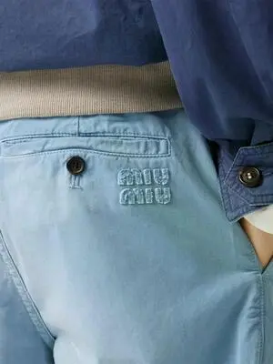 Miu Miu Garment-dyed Twill Trousers