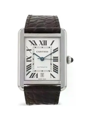 Cartier 2010s 40mm Tank Solo Watch - Silver