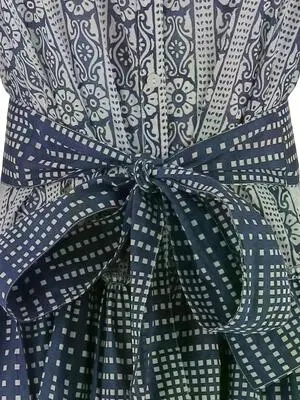 PEP'S Geometric-pattern Ruffled Dress