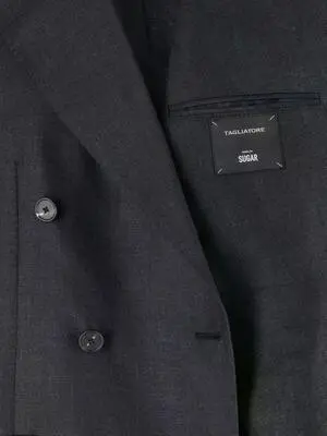 Tagliatore Double-breasted Peak-lapel Blazer - Blue