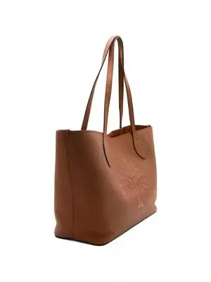 Mulberry Tree Leather Tote Bag - Brown