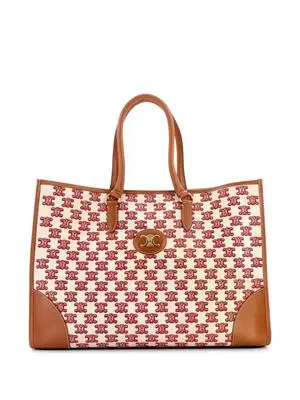 Celine Horizontal Cabas Triomphe Canvas Tote Bag