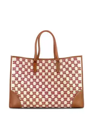 Celine Horizontal Cabas Triomphe Canvas Tote Bag