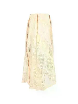 DURAZZI MILANO Net Drawstring Midi Skirt