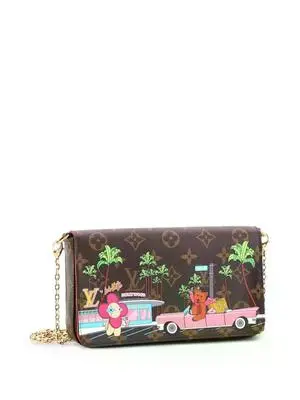 LOUIS VUITTON Felicie Pochette Limited Edition Vivienne Xmas Monogram Canvas