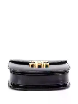 Celine Triomphe Besace Clea Chain Flap Bag - Black