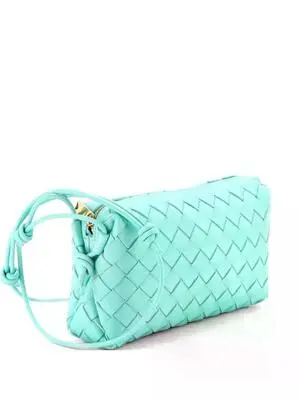 Bottega Veneta Loop Intrecciato Nappa Mini Crossbody Bag - Blue