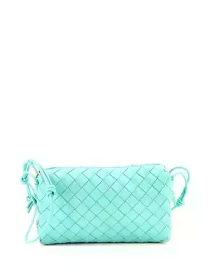 Bottega Veneta Loop Intrecciato Nappa Mini Crossbody Bag - Blue