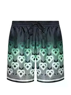 Casablanca Monogram Drawstring Shorts - Black
