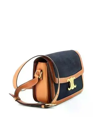 Celine Triomphe Medium Shoulder Bag - Blue