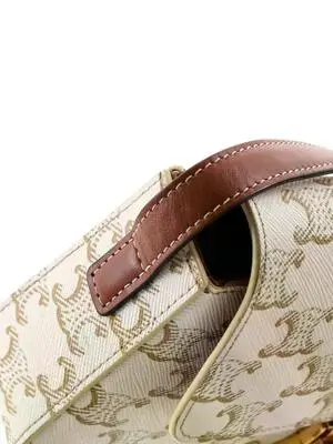 Celine Triomphe East-west Coated Canvas Shoulder Bag - Neutrals