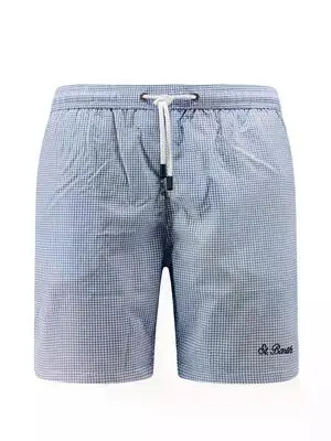 MC2 SAINT BARTH Gingham Check Swim Shorts - Blue