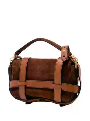 Fendi Mini Suede Cage Baguette Satchel