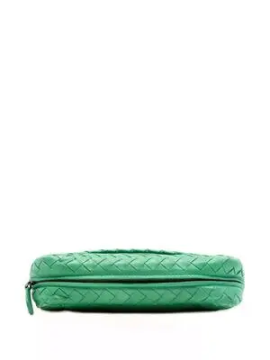 Bottega Veneta Mini Nappa Intrecciato Expandable Chain Flap Crossbody Bag - Green