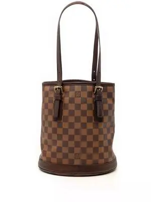 LOUIS VUITTON 1998 Damier Ebene Marais Bucket Bag