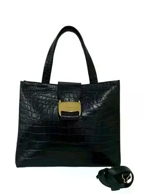 Ferragamo Embossed Shoulder Bags