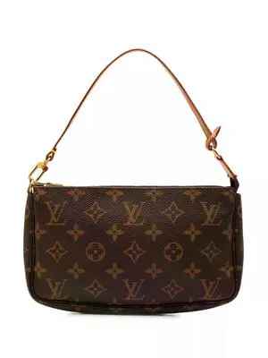 LOUIS VUITTON 1999 Monogram Pochette Accessoires Shoulder Bag - Brown