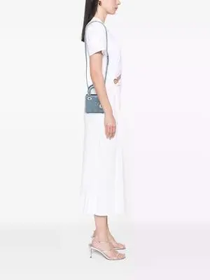 Dior 2021 Micro Lambskin Cannage Lady Satchel - Blue