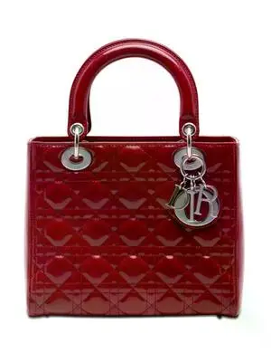 Dior 2014 Medium Patent Cannage Lady Satchel