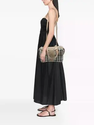Burberry Smoke Check Gilmoure Satchel - Grey