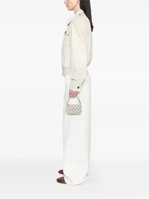 LOUIS VUITTON Damier Azur Mini Pochette Accessoires - White