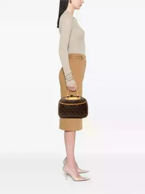 LOUIS VUITTON 2004 Monogram Trouville Handbag - Brown