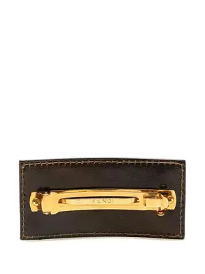 Fendi Zucca Canvas Barrette Hair Clip