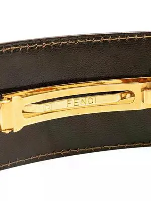 Fendi Zucca Canvas Barrette Hair Clip