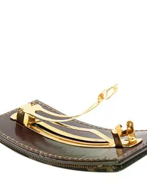 Fendi Zucca Canvas Barrette Hair Clip
