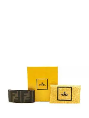 Fendi Zucca Canvas Barrette Hair Clip