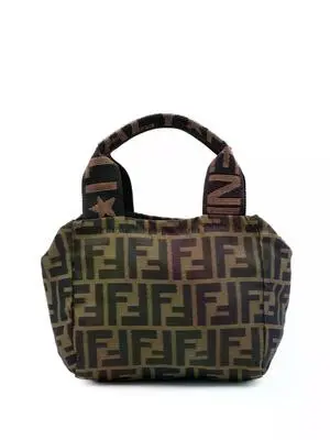 Fendi 2000-2010 Mini Zucca Canvas Handbag - Brown
