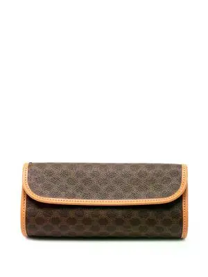Celine 1999 Macadam Coated Canvas Clutch Bag