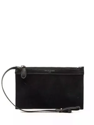Balenciaga Canvas Navy Cabas Pouch