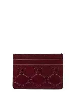 Gucci 2000-2015 Guccissima Card Holder - Red