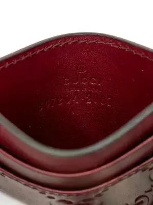 Gucci 2000-2015 Guccissima Card Holder - Red
