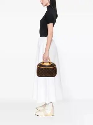 LOUIS VUITTON 2005 Monogram Trouville Handbag - Brown