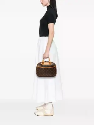 LOUIS VUITTON 2004 Monogram Trouville Handbag - Brown