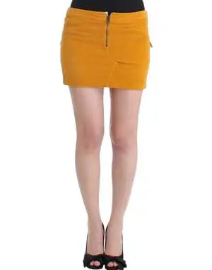 Costume National Corduroy Mini Skirt - Yellow