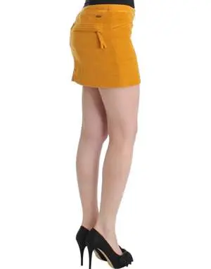 Costume National Corduroy Mini Skirt - Yellow
