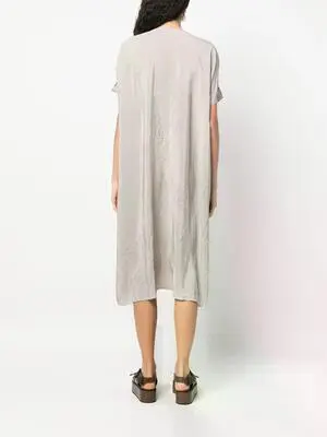DANIELA GREGIS Silk Midi Shirt Dress