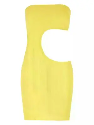 Frankies Bikinis Cut-out Mini Dress - Yellow