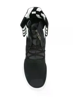 Y3 Logo Print High Top Sneakers