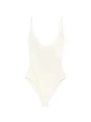 TOTEME Scoop-neck Tie-back One-piece Swimsuit - Neutrals
