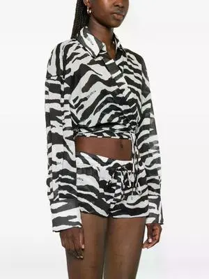 Attico Zebra-pattern Blouse