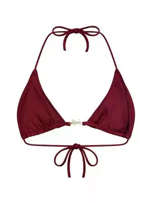 MC2 SAINT BARTH Plate Logo-detail Triangle Bikini Top